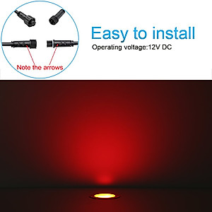 FVTLED WiFi Deck Lights Kit, 50pcs Low Voltage LED Step Lights Φ1.22 Waterproof Outdoor Recessed Stair LED Lights Work with Echo Alexa Google Home, RGB