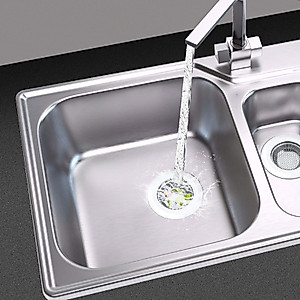 2 Pcs Kitchen Sink Strainer, Stainless Steel Drain Cover, Large Wide Rim 4.5" Diameter, Anti Clogging Basket Catcher, Dishwasher Safe