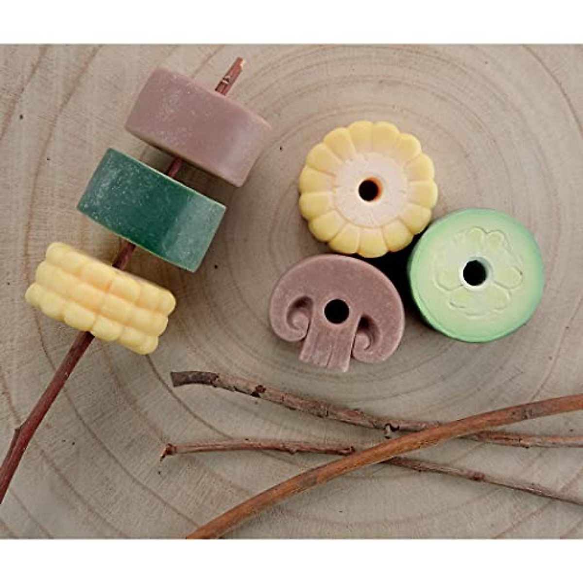 Yellow Door Sensory Play Stones, Threading Kebabs