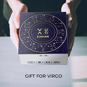 XIAHAN Virgo Stemless Wine Glass, Zodiac Gift Water Cup, Glass Cup, Coffee Cup, Gift for Men and Women