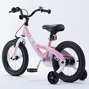 RoyalBaby Chipmunk Boys Girls Kids Bike Submarine Steel Cycle Bike Child's Bicycle 16 Inch Pink