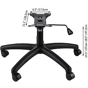 Topdeep 28" Swivel Chair Base Replacement, Office Chair Base, 350 Pounds Heavy Duty Gaming Chair Replacement Base with Bottom Plate Stand Cylinder and Casters
