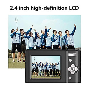 New 44 Million Student Digital Camera 2.4 Inch High-Definition Child Student Card Camera 16 Times Digital Zoom Electronic Anti-Shake Face Detection (Blue)