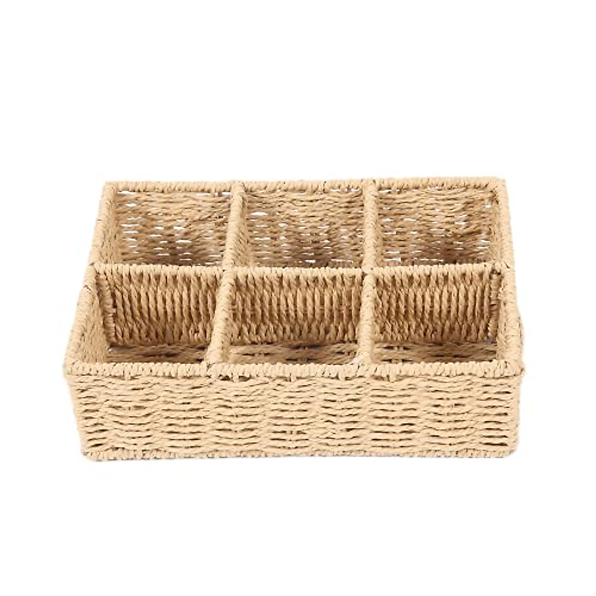 YRJJ, Toilet Paper Basket for Tank Topper,Woven Storage Box Cube Basket Bin Container, Shelf Cabinet(1pc) (12.20InInL x 8.26InInW x 3.93InInH03M)