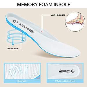 LUCKY STEP Women Air Cushion Fashion Sneakers Breathable Casual Comfortable Lightweight Walking Shoes(White,6 B(M) US)