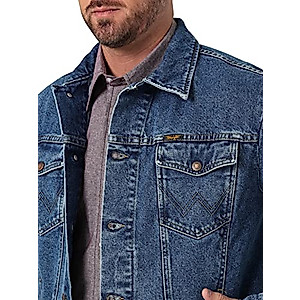 Wrangler Men's Cowboy Cut Western Unlined Denim Jacket, Stonewash, Large