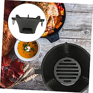 Yardwe 2 Pcs Grill Camping Barbecue Stove Compact Barbecue Tool Japanese Charcoal Korean Bbq Indoor Stove Mini Hibachi Iron Charcoal Fire Stove Round Iron Stove Heavy Combustion Furnace