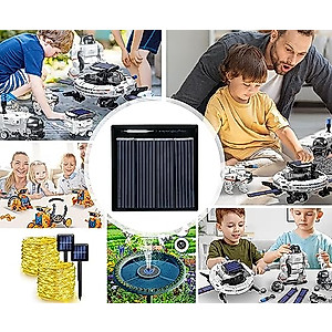 10Pcs Mini Solar Panels for Solar Power, 2V 65mA Mini Solar Panel Kit DIY Electric Toy Photovoltaic Cells Solar Epoxy Cell Charger 1.56"*1.56" (39.5mm*39.5mm)