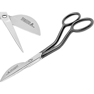 Applique Pelican Duckbill Blade - Double Bent Curved Offset Handle Scissors for Embroidery, Fabric, Arts & Craft by Artman Instruments (4.5 Inch)