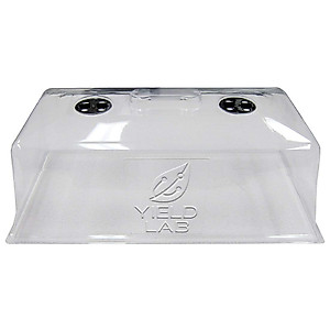 Yield Lab 10 x 20 Inch Black Plastic Propagation Tray – Hydroponic, Aeroponic, Horticulture Growing Equipment (5, Dome and Tray)