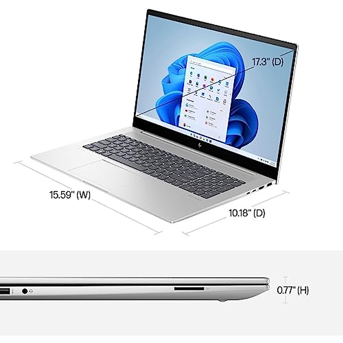 HP 2023 Envy 17.3” FHD IPS Touchscreen Laptop PC 14-Core Intel Core i7-13700H Iris Xe Graphics 32GB DDR4 1TB NVMe SSD 2xThunderbolt 4 WiFi 6E BT HDMI Webcam Backlit KB Windows 11 Home w/RE USB