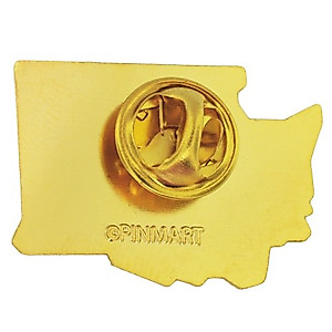 PinMart Washington Shape Flag Lapel Pin