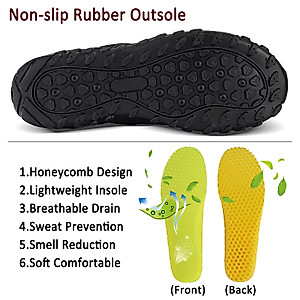 MAYZERO Men Water Shoes Women Barefoot Quick-Dry Aqua Shoes Surf Beach Pool Swim Shoes Wide Toe Lake River Hiking Kayaking Boating Water Socks