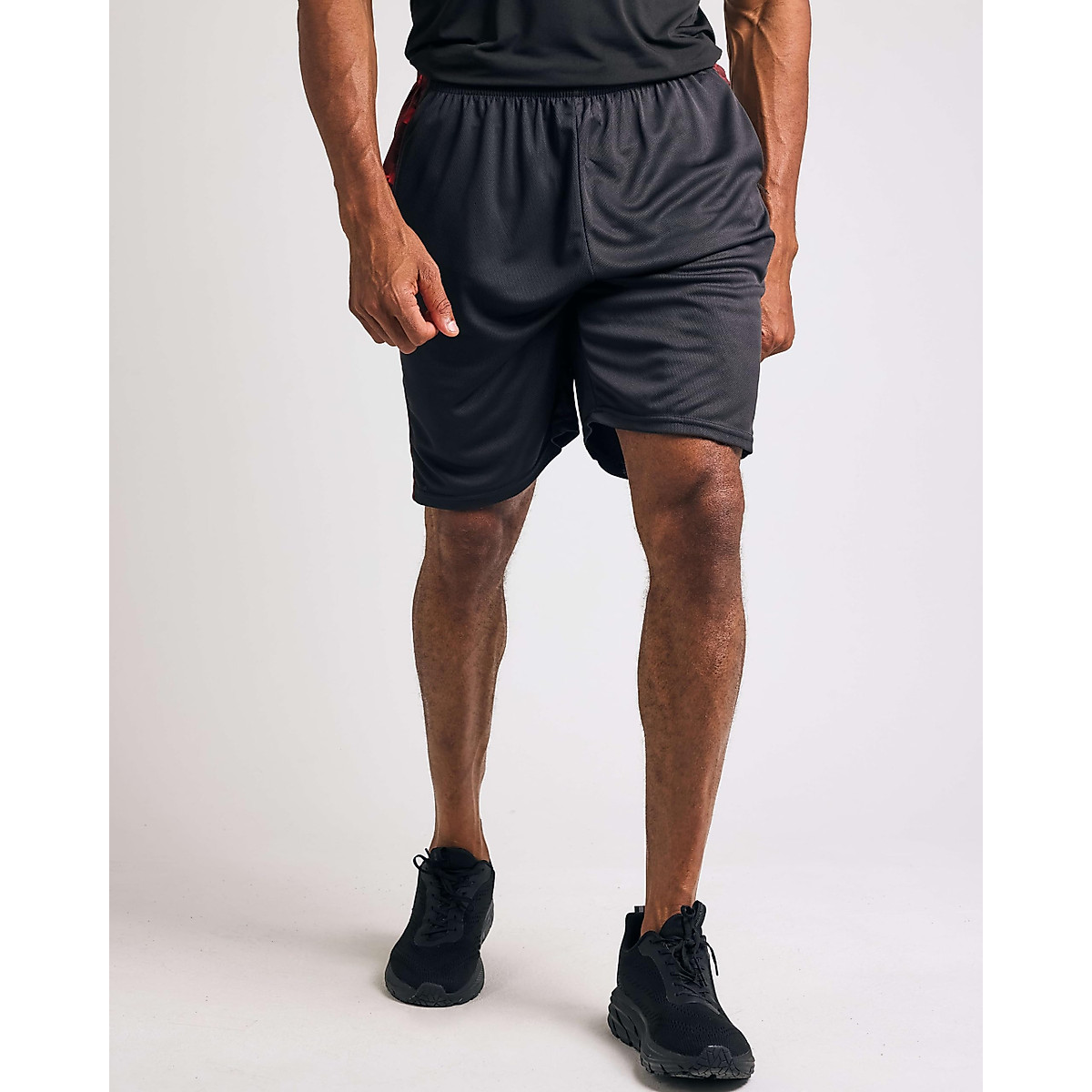 Real Essentials Mens Mesh Shorts Active Wear Athletic Short Men Basketball Pockets Workout Gym Soccer Running Summer Fitness Quick Dry Casual Clothes Sport Training Hiking, Set 4, XL, Pack of 5