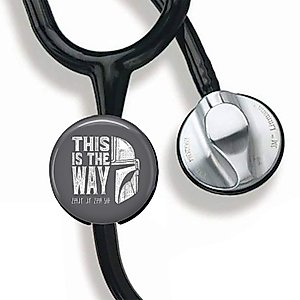 This is The Way Stethoscope Tag,Steth ID Tag,Nurse Doctor Stethoscope ID Tag,black