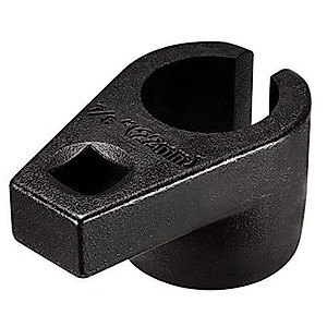 ZBGUN 1 PC Side Cutout Oxygen Sensor Sleeve, 3/8 European Standard Square Slotted Design Offset Oxygen Sensor Socket, Car Disassembly Assembly Wrench, Compatible with Many Types of Vehicles (Black)