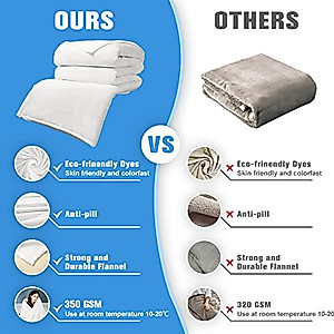 LIANLAM Queen Size Fleece Blanket Lightweight Super Soft and All Season Warm Fuzzy Plush Cozy Luxury Bed Blankets Microfiber (White, 90"x90")