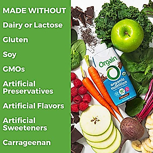 Orgain Organic Vegan Plant Based Nutritional Shake, Smooth Chocolate - Meal Replacement, 16g Protein, 22 Vitamins & Minerals, Dairy Free, Gluten Free, 11 Fl Oz (Pack of 4)