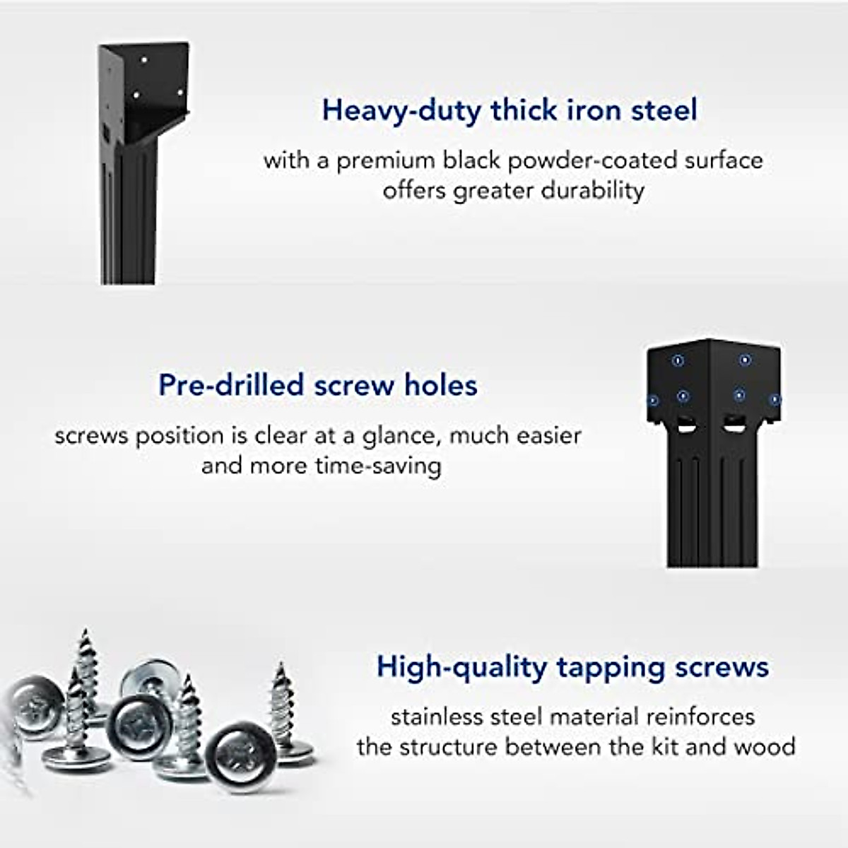 FLEXIMOUNTS Universal Steel Workbench Kit 5 Legs L Shaped Heavy Duty Work Bench for Garage Storage Shelving Workbenches Frame Black Customizable Work Table Brackets, Lumber Not Included