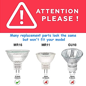 ZazaFi 6 Pack MR16 Halogen Bulb 50W 12V GU5.3 Base,2700K Warm White Dimmable High Output Halogen Light Bulbs 2 Pin MR16 Light Bulbs,for Landscape Lights,Track Lights,Desk Lamps,Fiber Optics