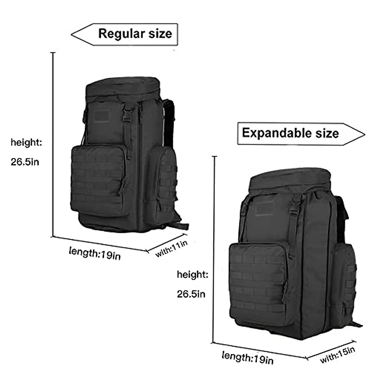 Extra Large Waterproof Hiking Backpack | 70L/85L Durable Rucksack