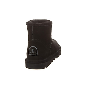 BEARPAW Women's Alyssa Black Size 10 | Women's Ankle Boot | Women's Slip On Boot | Comfortable Winter Boot