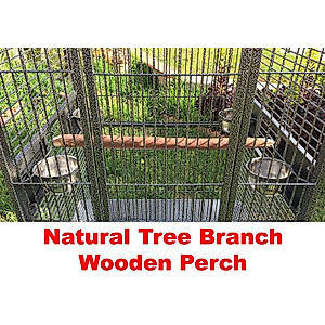 Large Elegant and Durable Play Top Bird Cage Parrot Finch Macaw Cockatoo Bird Wrought Iron Cage (Black Vein)