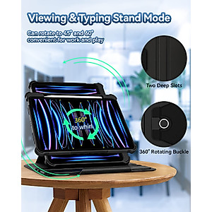 GILLKIN for iPad Air 11 inch Case 2024 & iPad Pro 11 inch 4th/3rd/2nd Generation,Heavy Duty Leather Shockproof Case with Stand, Pencil Holder, Auto Wake/Sleep iPad Air 5th/4th Gen Case