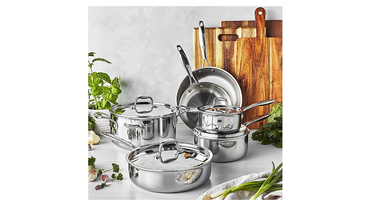 HENCKELS Clad Impulse 10-Pc Stainless Steel Cookware Set