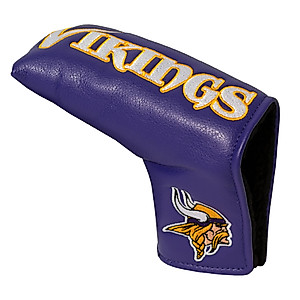 Team Golf NFL Minnesota Vikings Vintage Blade Putter Cover Golf Club Vintage Blade Putter Headcover, Form Fitting Design, Fits Scotty Cameron, Taylormade, Odyssey, Titleist, Ping, Callaway