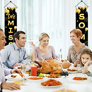 Pimvimcim Welcome Home Decorations We Missed You So Much Door Banner, Welcome Back Home Family Porch Sign Party Supplies, Patriotic Military Homecoming Army Deployment Returning Back Backdrop Decor