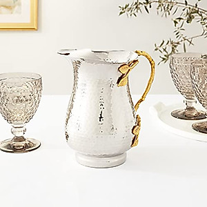 Elegance Golden Vine Pitcher, 1.5 quart, Silver/Gold
