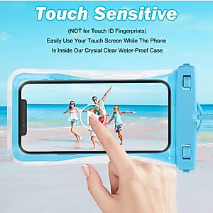 UrbanX Universal Waterproof Phone Pouch Cellphone Dry Bag Case Designed for BLU G91 Max for All Other Smartphones Up to 7" - Black