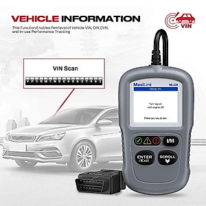 Autel ML329 OBD2 Scanner Advanced Version of AL319 Code Reader AutoVin Function Engine Fault CAN Scan Tool with Patented One-Click I/M