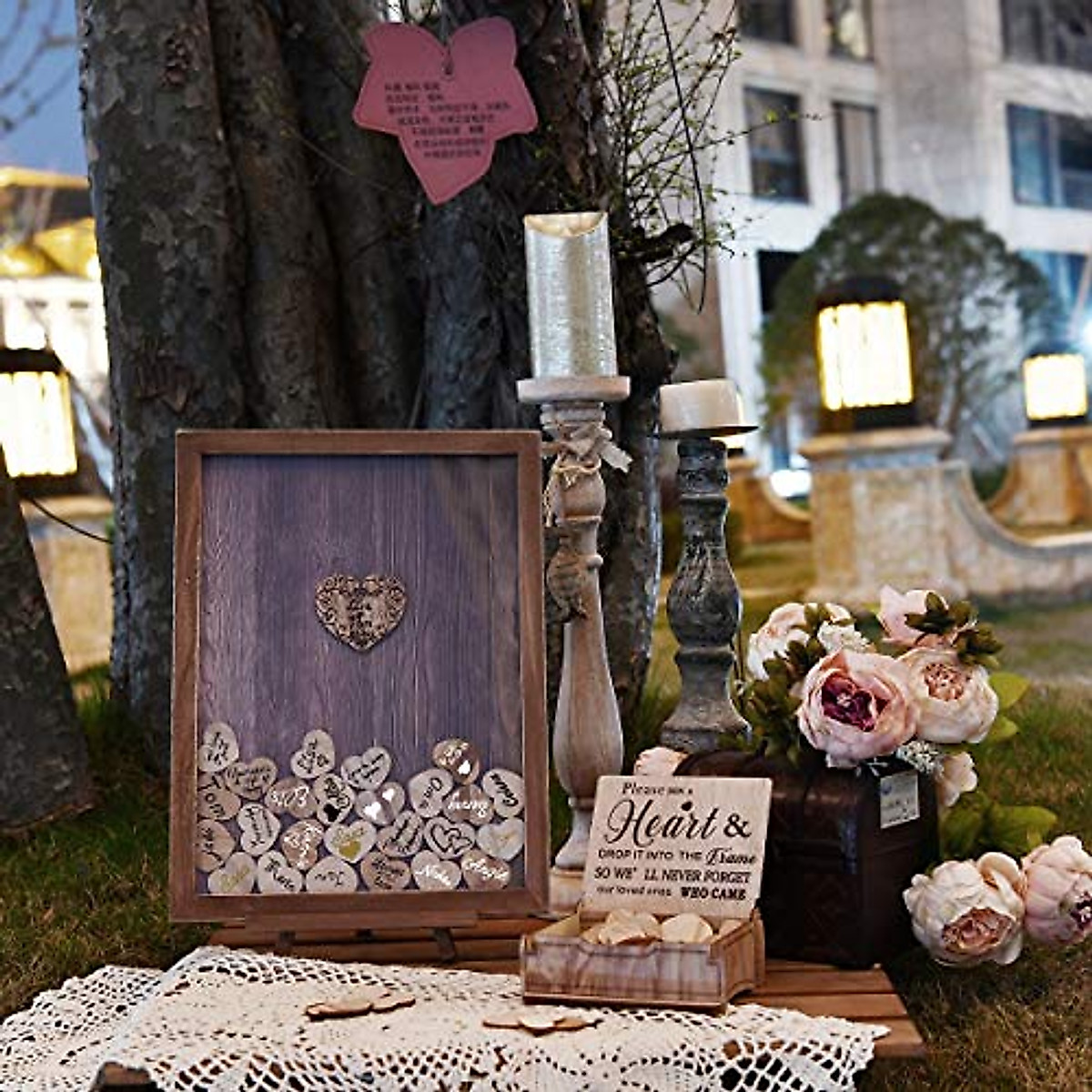 Homish Wedding Guest Book Alternative Rustic Wedding Decorations for Reception Wedding Signs Rustic Brown