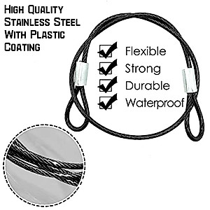 20 Pack Safety Stainless Steel Tethers,2 Color Coated Security Tether Lanyard Kit Cable Wire Compatible with Gopro Hero All Editions,Action Camera Series Devices and Other Applicable Equipment