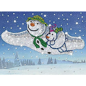 Sequin Art, Snowman and Dog, Sparkling Craft Picture Kit