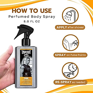 Tapout Core Body Spray Perfume for Men – Refreshing Fragrance, 8 Ounces