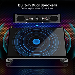 ROADOM 7’’ Raspberry Pi Screen, IPS1024×600,Responsive Smooth Touch,Dual Built-in Speakers,HDMI Input,Compatible with Raspberry Pi 5/4/3,Driver Free