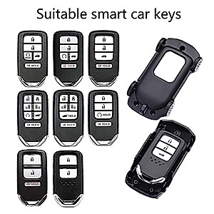 Honda Key Fob Cover - Case Compatible with Accord, Civic, CRV, Pilot, Odyssey, Passport - Smart Remote Key - Light White