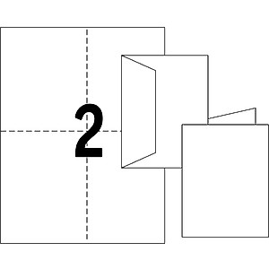 Avery Printable Note Cards, 4.25" x 5.5", Two-Sided Printing, Matte White, 2 Pack, 100 Cards Total (5813)