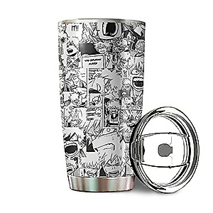 Angry Bakugou Katsuki Collage Tumbler 20oz & 30oz Stainless Steel Travel Mug