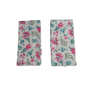 JABECS 5 Pieces Spring Flowers 2 Pot Holder 2 Kitchen Towels 1 Cooking Oven Mittens. (5, Polyester, Microfiber, Cotton)