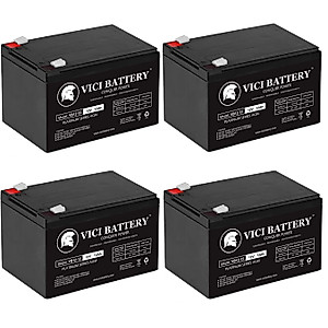 VICI Battery 12V 12AH Replacement Battery for Pride Mobility GoGo Scooter - 4 Pack Brand Product