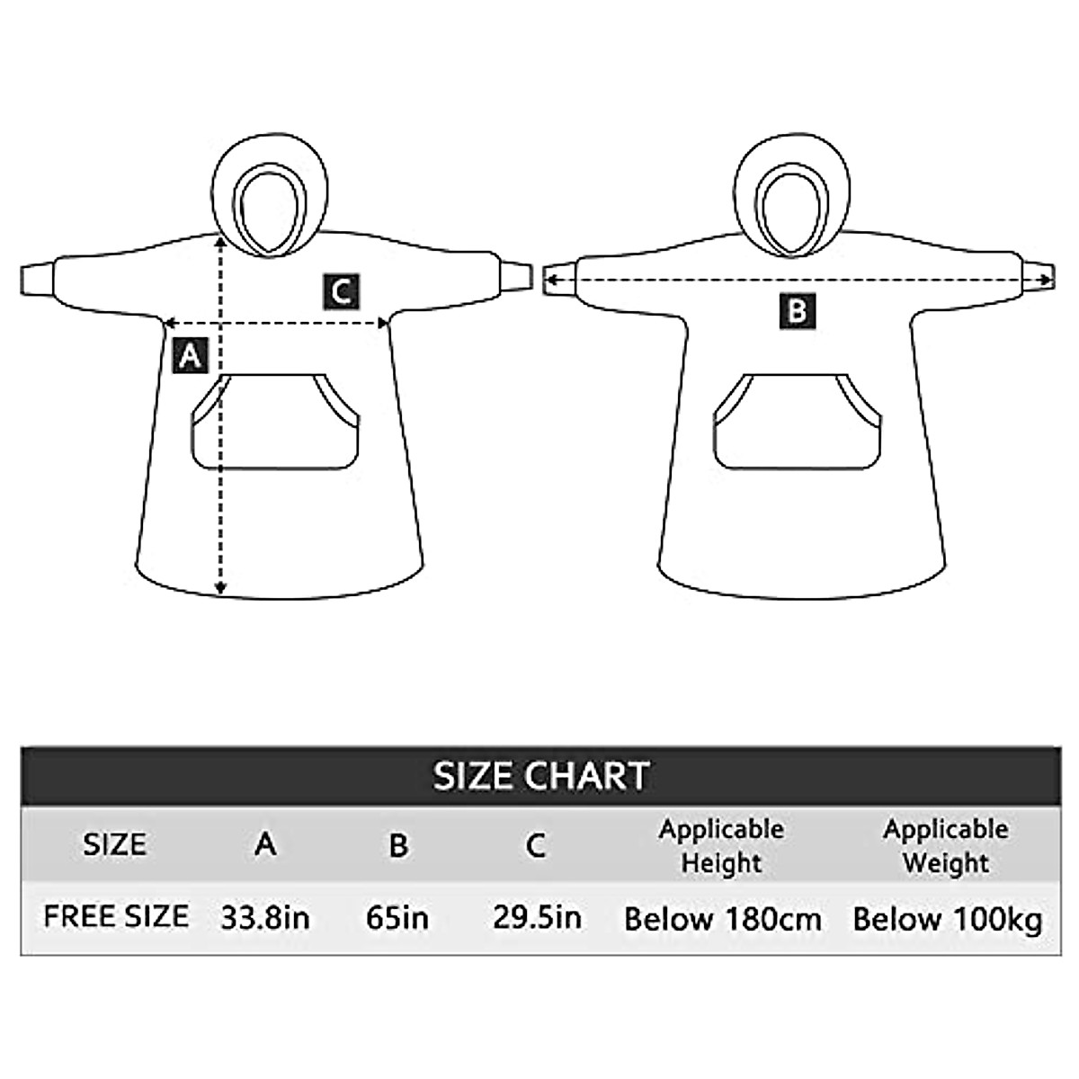 Oversized Wearable Blanket Hoodie Sweatshirt, Cozy Casual Pullover for Couples Adult Men Ladies Teen Wife Girlfriend (purple)