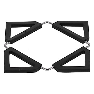 Silicone Trivet Mat Stainless Steel Hot Pot Holder Non‑Slip Coasters Heat Insulation Bowl Mats Foldable Table Pad Tableware Placemat for Hot Pans Bowls Food Grade Non‑Slip Silicone(Black)