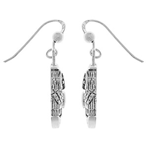 Jewelry Trends Sterling Silver Celtic Knot Crescent Moon Owl Dangle Earrings with Moonstone