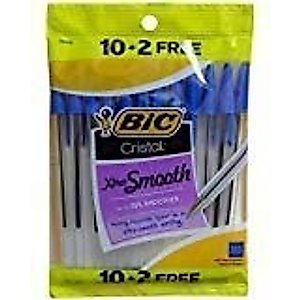 Bic Cristal Xtra-Smooth - 10 + 2 Free - Blue Pens