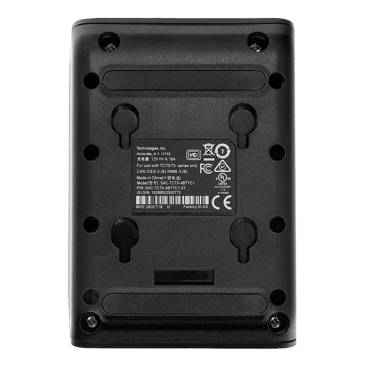 Charging Cradle with Adapter for Zebra Symbol TC70 TC70X TC72 TC77（SAC-TC7X-4BTYC1）