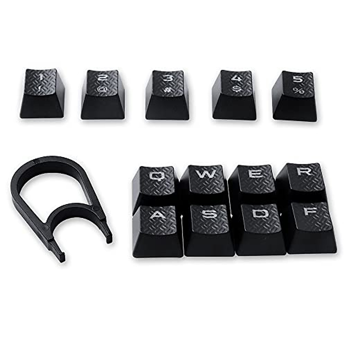 HUYUN FPS Backlit Key Caps Replacement for Corsair Cherry MX Key Switch Gaming Keyboards (Black)
